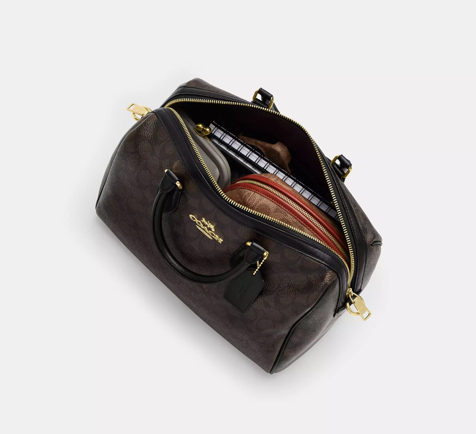 NWT Coach Rowan Large Satchel Bag In Signature Canvas CV960/CV959 | eBay