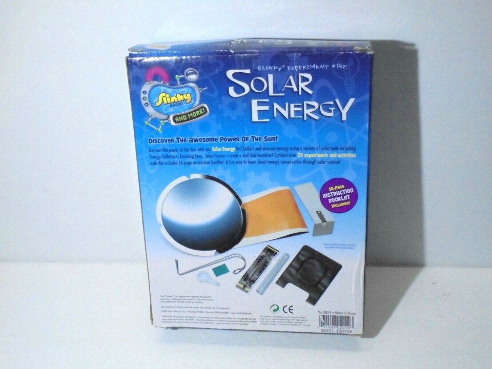 Slinky Solar Energy Lab Kit School Science Educational Toy Incomplete ...