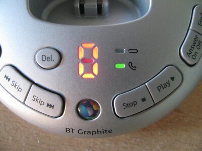 BT graphite 3500 answering machine / charging base data / mains NO ...