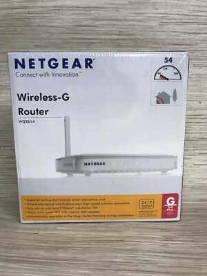 Netgear WGR614 Wireless-G Broadband Router 54 Mbps 4 Port Switch Double ...