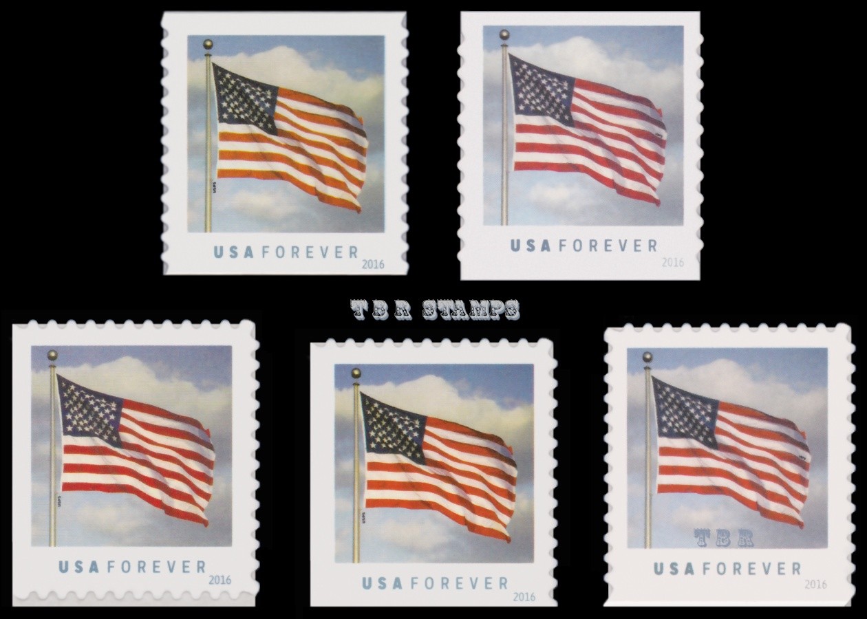 5052-55 5053 5054a 5054b 5055 Flag Forever 2016 Set of 5 Singles MNH ...