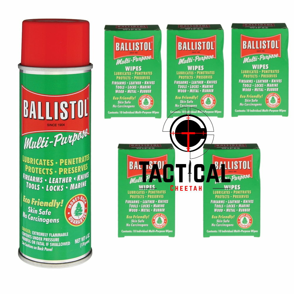 1 Can of 6 oz Spray Gun Cleaning Ballistol Multi-Purpose Wipes ( 50 ...