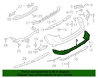NEW OEM Ford Rear Lower Bumper Cover FA1Z-17F828-DC Lincoln MKX 2016 ...