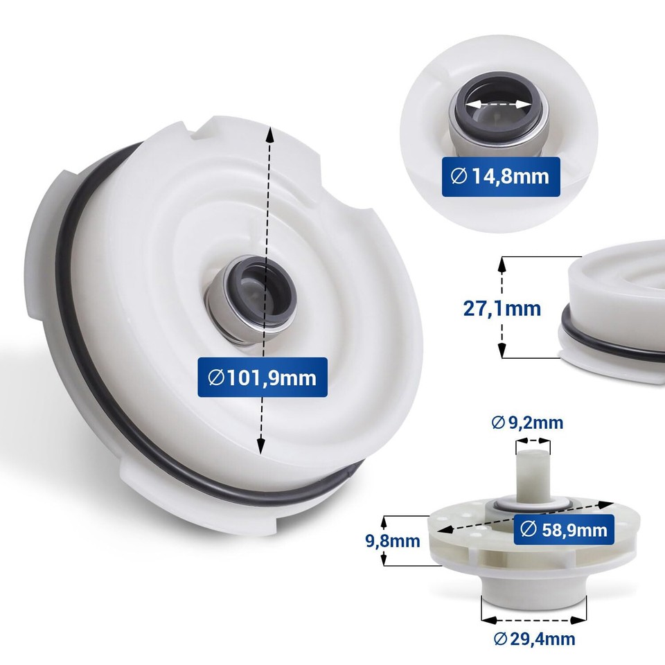 Dichtsatz Umwälzpumpe Spülmaschine kompatibel f. Bosch Siemens 10013913 ...