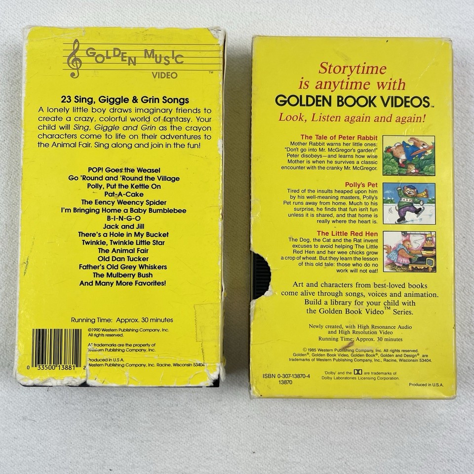 A Golden Book Video VHS Lot of (2) 33500966101| eBay