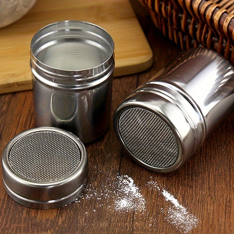 1pc Stainless Steel Powdered Sugar Shaker, Fine Mesh Duster for Cocoa ...
