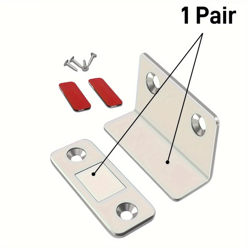 2/4Pcs Magnetic Door Catch Latch - Invisible Strong Adhesion, Drill ...