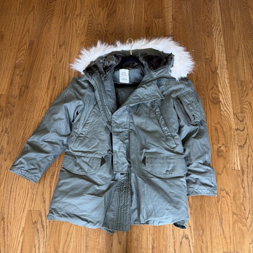Vintage US Military N-3B Parka Snorkel Greenbrier Extreme Cold Coat ...