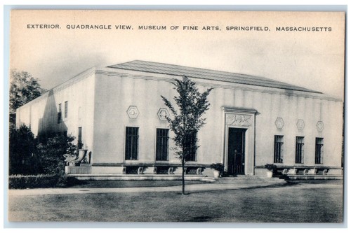 c1910's Quadrangle View Museum Of Fine Art Exterior View Springfield MA ...