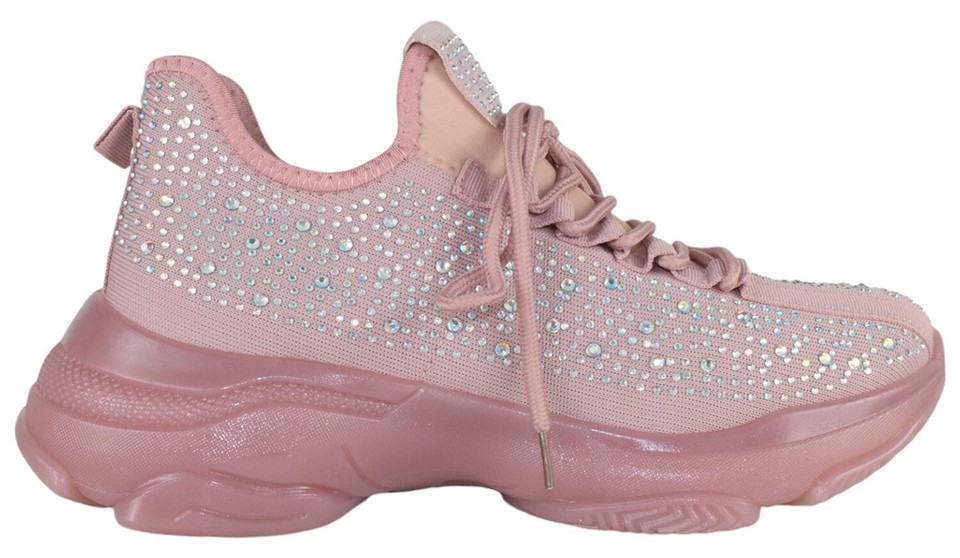 La Sheelah Platform Sneakers Walking Running Shoes Rhinestone Bling ...