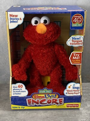Elmo Live Encore Talking Singing Moving Plush Fisher Price Sesame ...
