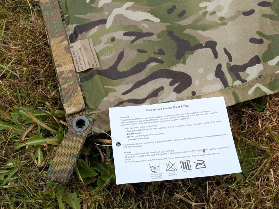 British Army MTP Basha Ground Sheet Tarp GS Waterproof Shelter Cover ...