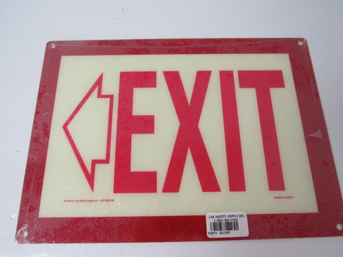 LAB SAFETY SUPPLY EXIT SIGN 24193P | eBay