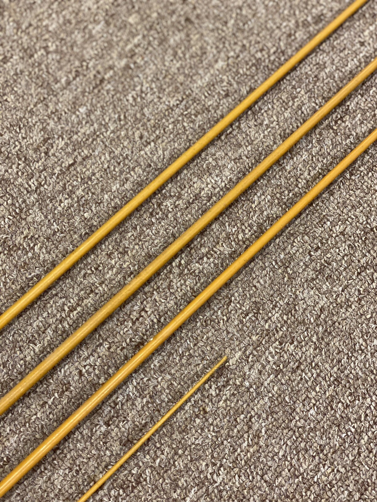 Lot of 4 Vintage Lamiglas Honey Yellow Fishing Rod Blanks Fly Casting ...