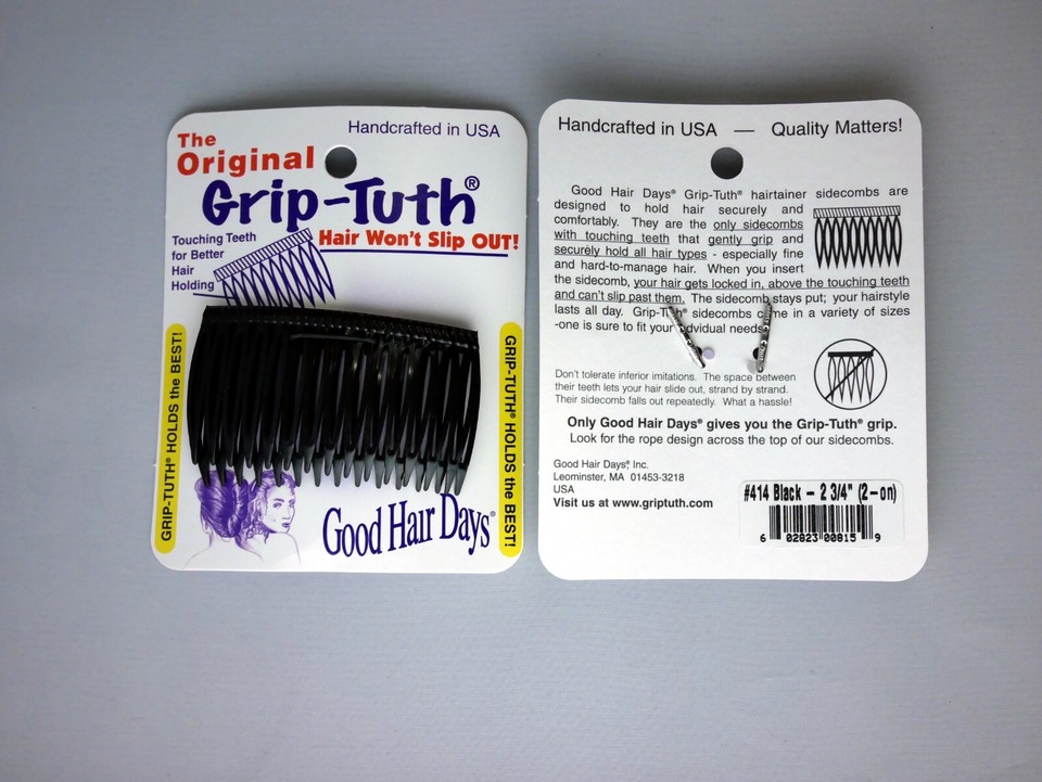 The Original Grip-Tuth® Good Hair Days Tuck Side Combs Made in USA Mix ...