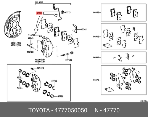 Genuine OE Sensor Pad 4777050050 for Toyota 47770-50050 | eBay.de