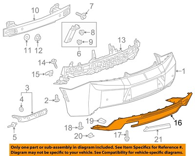 GM OEM 16-23 Camaro Rear Bumper Bumper Components-Lower Cover 84305431 ...