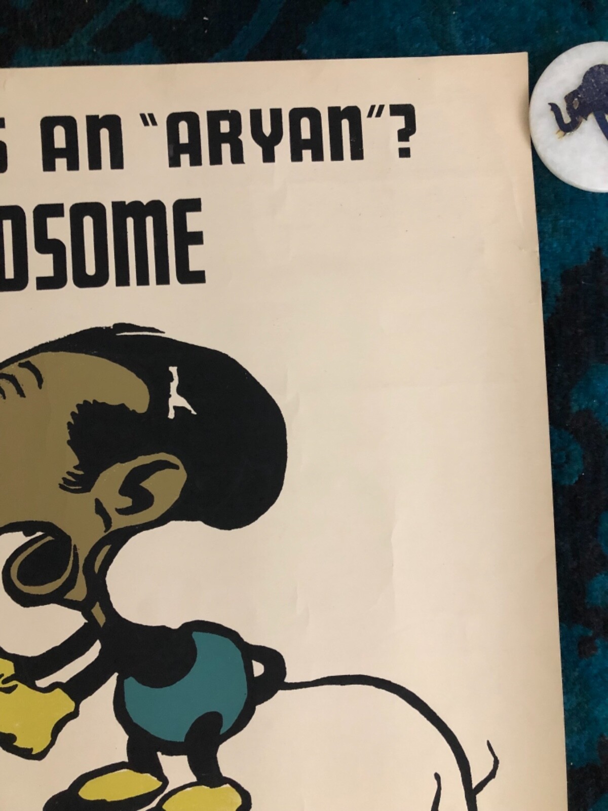 WWII WW2 Original World War Poster What is an Aryan Goebbels Disney ...