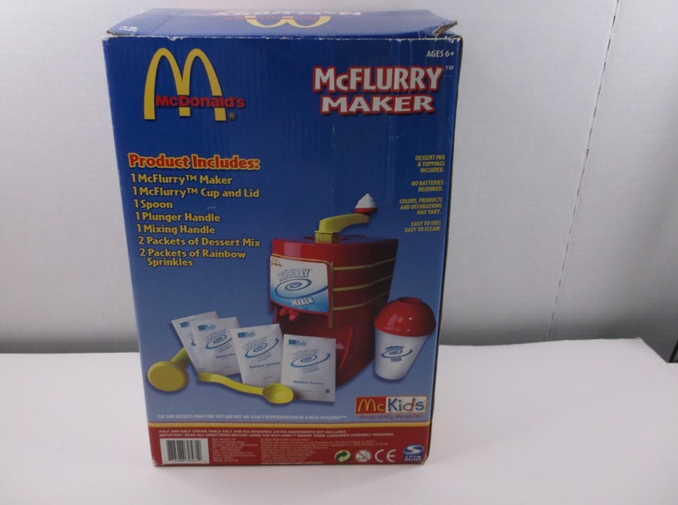McDonalds McFlurry Maker 2003 Vintage Ice Cream Dessert Set Complete | eBay