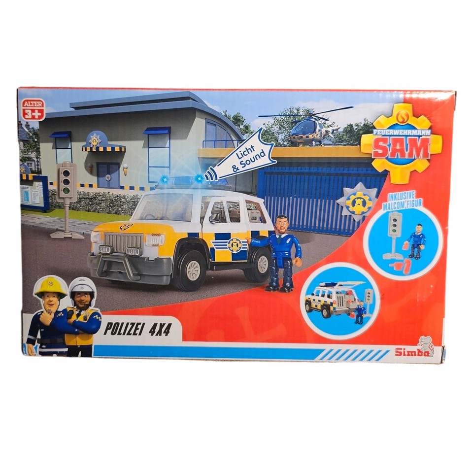 Simba Toys 109251096 Fireman Sam Police Car 4x4 with Figure Toy Car | eBay
