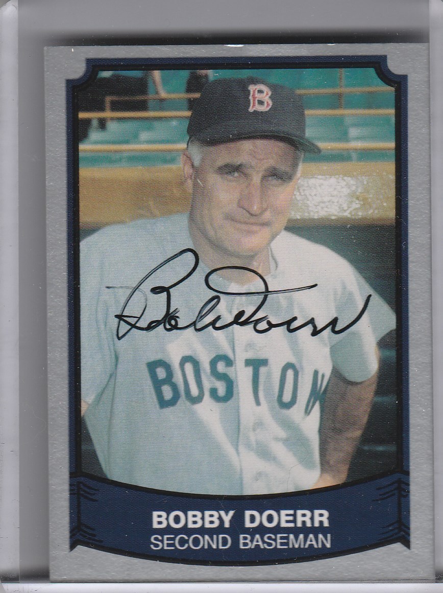 1989 PACIFIC LEGENDS #150 BOBBY DOERR AUTOGRAPH BOSTON RED SOX HOF 1098 ...