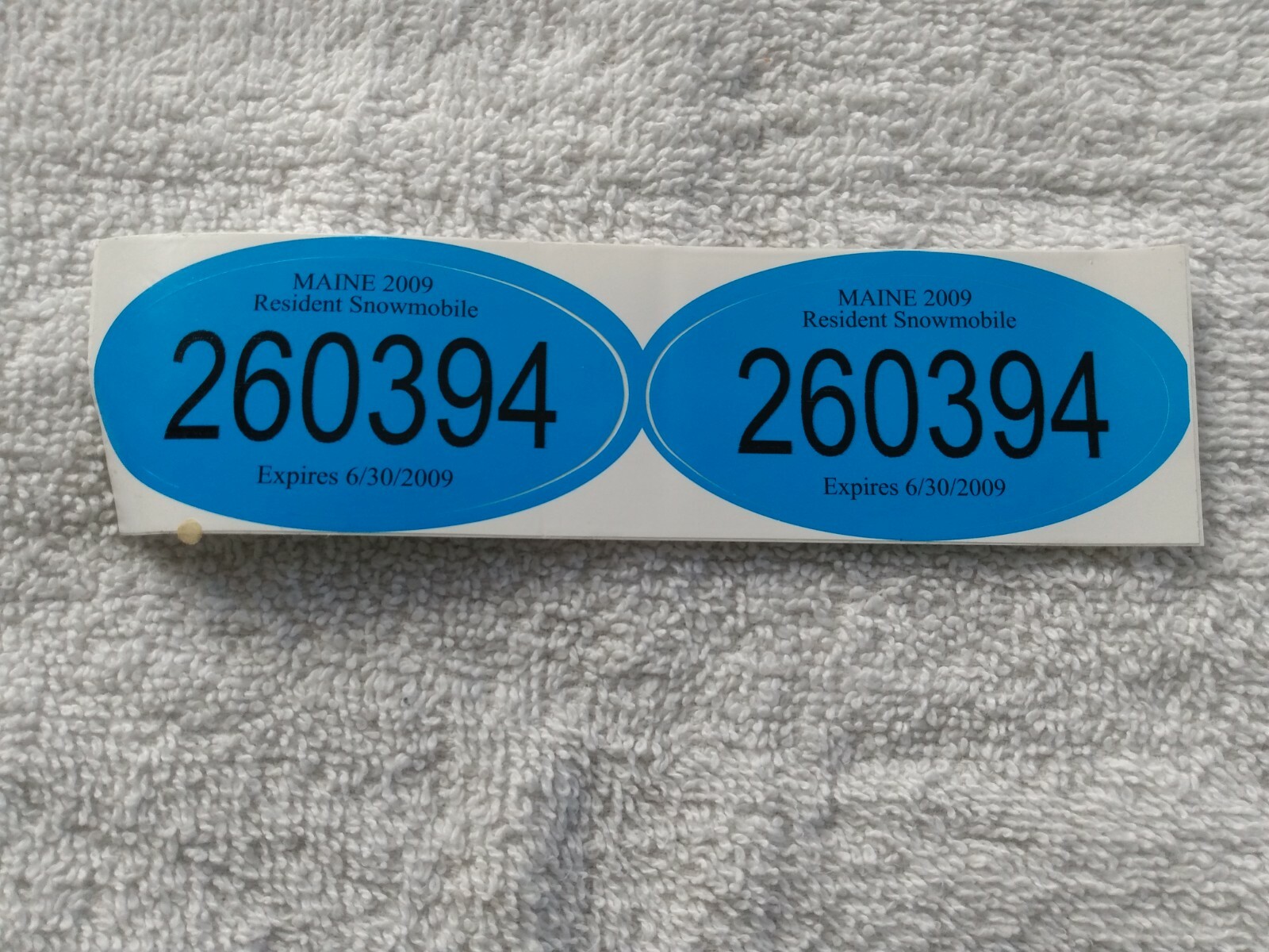 3 Pairs Of New Maine Snowmobile Registration License Stickers 2007 ...