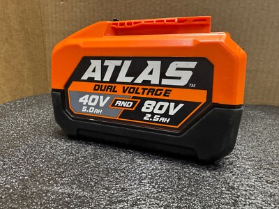 ATLAS DUAL VOLTAGE 80V 2.5 AH & 40V 5.0 AH LITHIUM-ION BATTERY | eBay