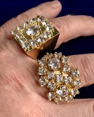 ELVIS 2 RING SET ALOHA HORSESHOE & ASHVILLE DIAMOND NUGGAT RING ...