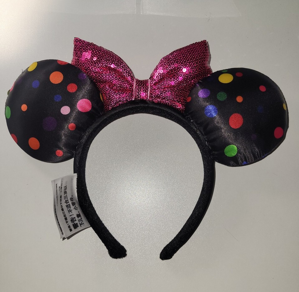 Disney Parks 2019 Rock The Dots Multi Colored Polka Dot Minnie Ears ...
