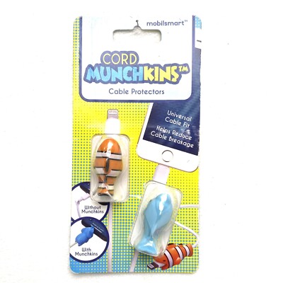 Cord Munchkin Charging Cord Protectors 2 Shark Nemo Clownfish SUPER ...