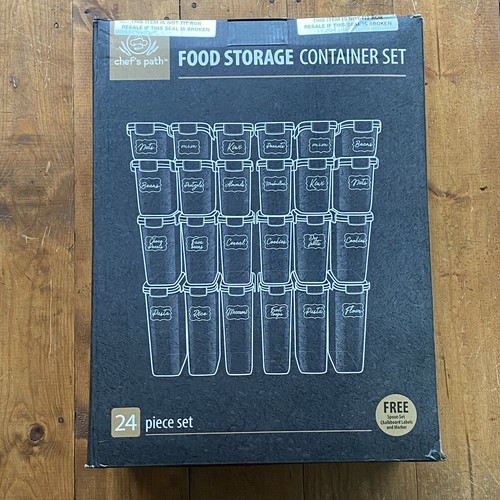 Chef's Path Airtight Food Storage Containers Set with Lids (24 Pack ...