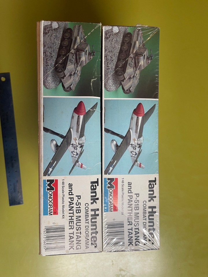 Monogram Tank Hunter P-51B Mustang & Panther Tank Diorama Model Kits ...