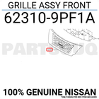 623109PF1A Genuine Nissan GRILLE ASSY FRONT 62310-9PF1A | eBay