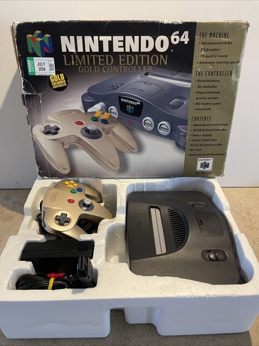 Nintendo 64 James Bond Limited Edition Console /Gold Controller Boxed ...