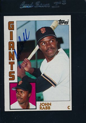 1984 Topps #228 John Rabb Giants Signed Auto *14273 | eBay