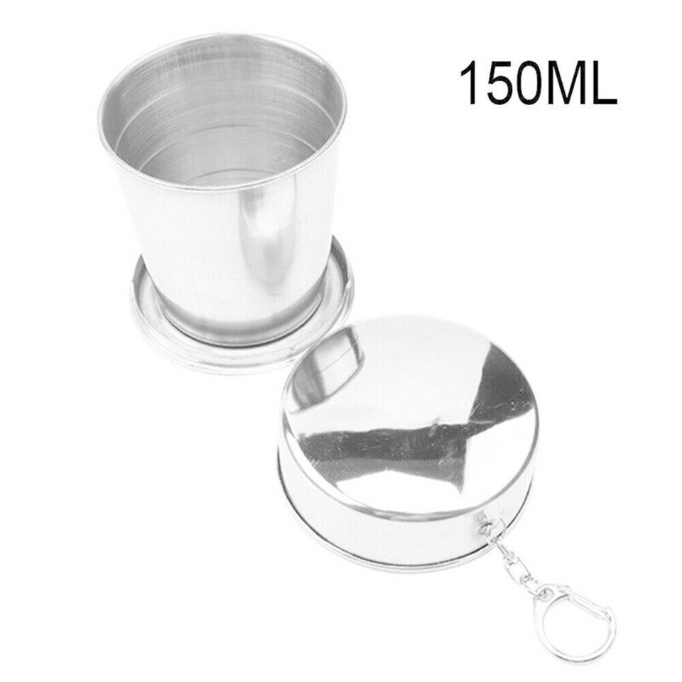 Travel Stainless Steel Collapsible Cup Coffee Handcup Telescopic Mug ...