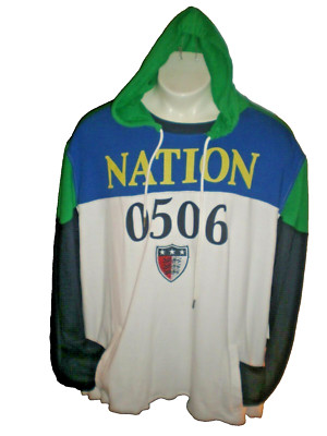 PARISH NATION MULTI-COLOR L/S HOODED SWEATSHIRT SZ: 4XL 4X NWT | eBay