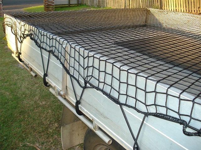 Trailer Cargo Net 2.0m x 3.5m Fits Ute Truck 35mm Mesh Bungee Cord ...