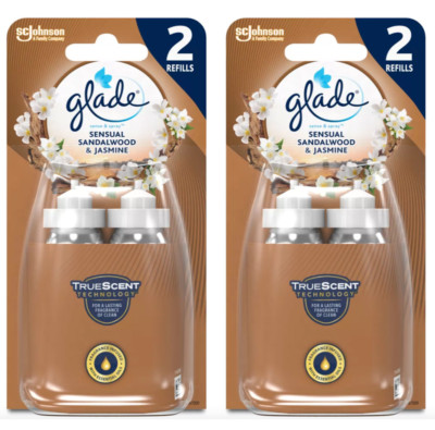 4x 18ml Glade Sense & Spray Air Freshener Refills - Sensual Sandalwood ...