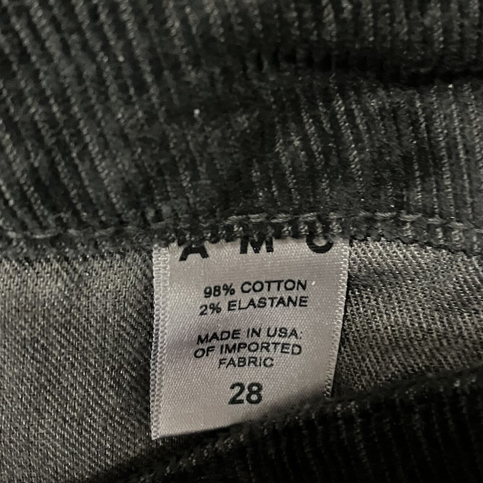 AMO Chloe Crop Corduroy Pants 28 Vintage Black | eBay