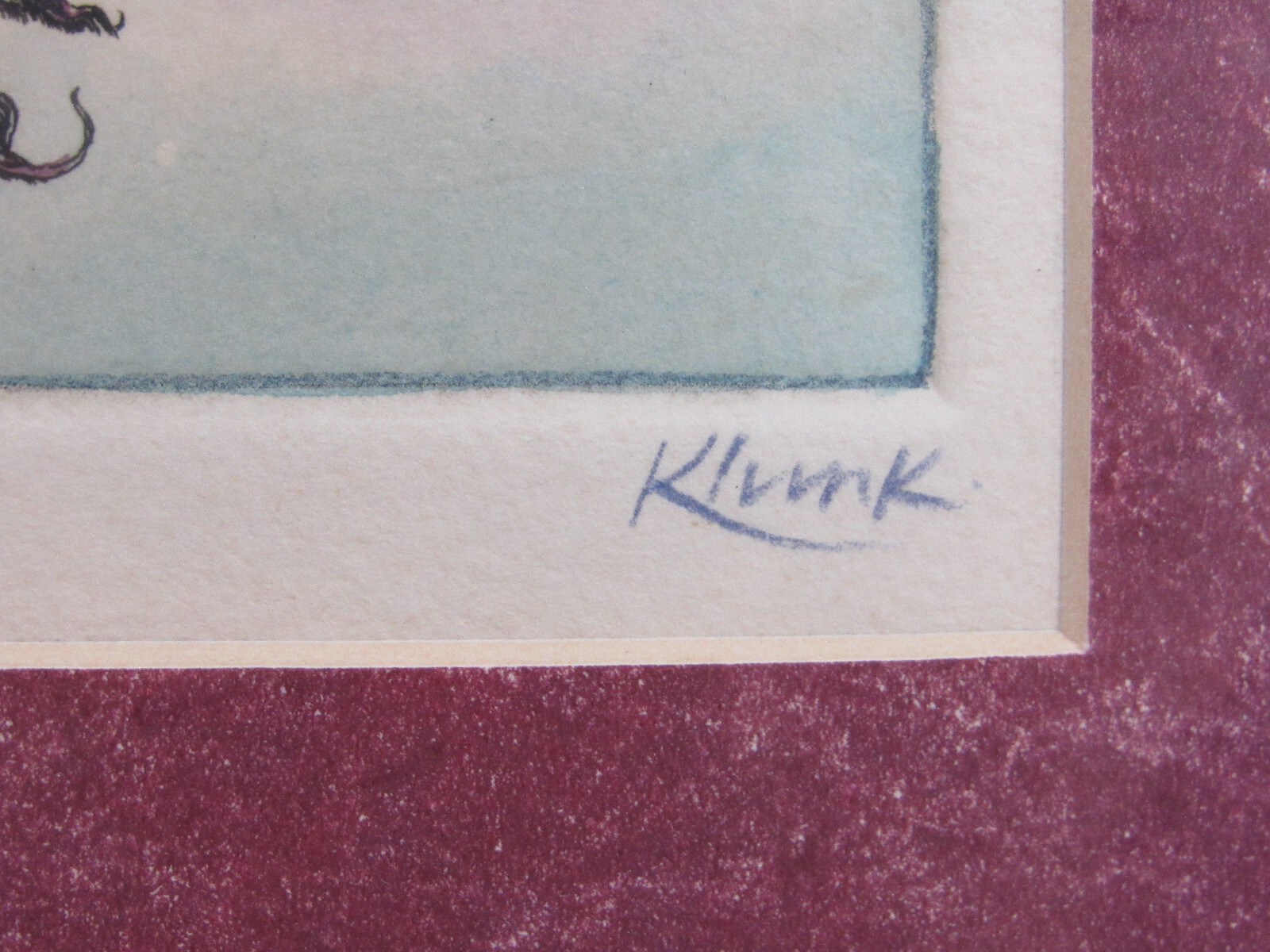 Robert Klunk Art Watercolor Etching WAIT Signed Numbered #49/75 Framed ...