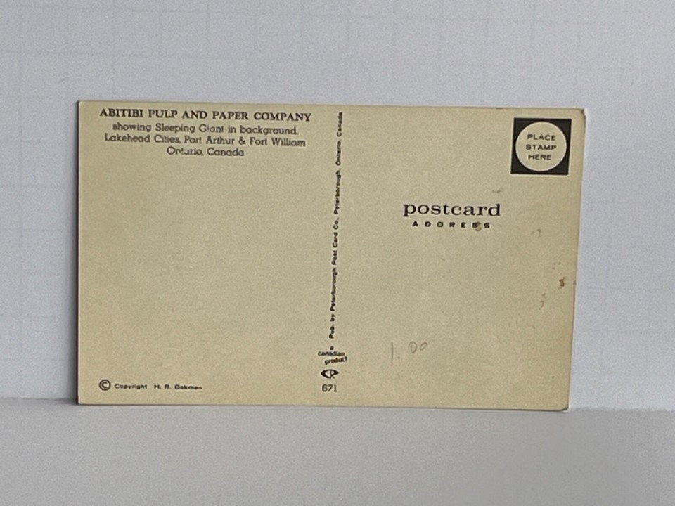 Abitibi Pulp and Paper Company Ontario Canada Postcard A37 | eBay