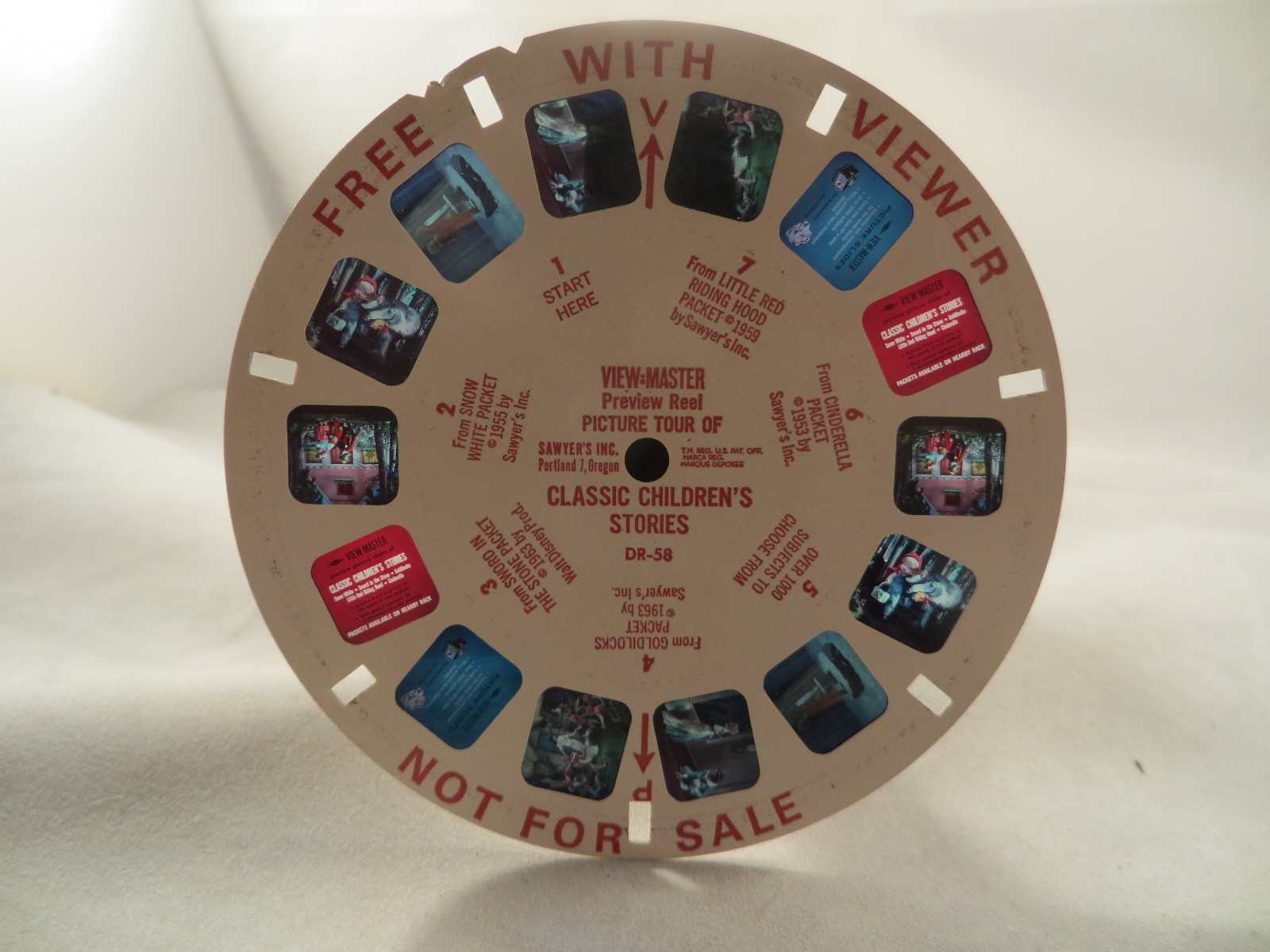 View-Master Reel DR-58, Classic Children's Stories, Demonstration Reel ...