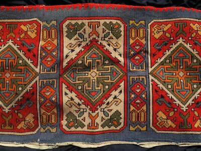Antique Gobelin Rug Kilim Embroidery Tapestry Tablecloth Red Blue Wall ...