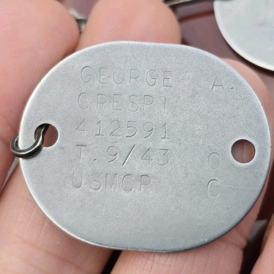 Small WWII USMC, Iwo Jima Veteran Group. Dog Tags, EG&As And Ribbons | eBay