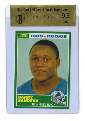 1989 Score Barry Sanders Rookie Beckett Raw Card Review 9.5 Please read ...