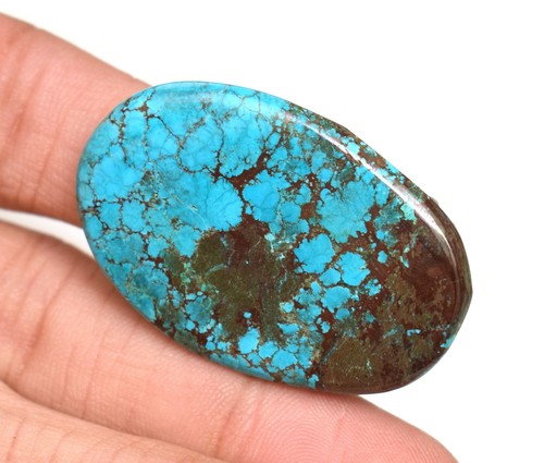 Natural Certified Blue Bisbee Turquoise Cabochon 54.90 Ct Loose ...