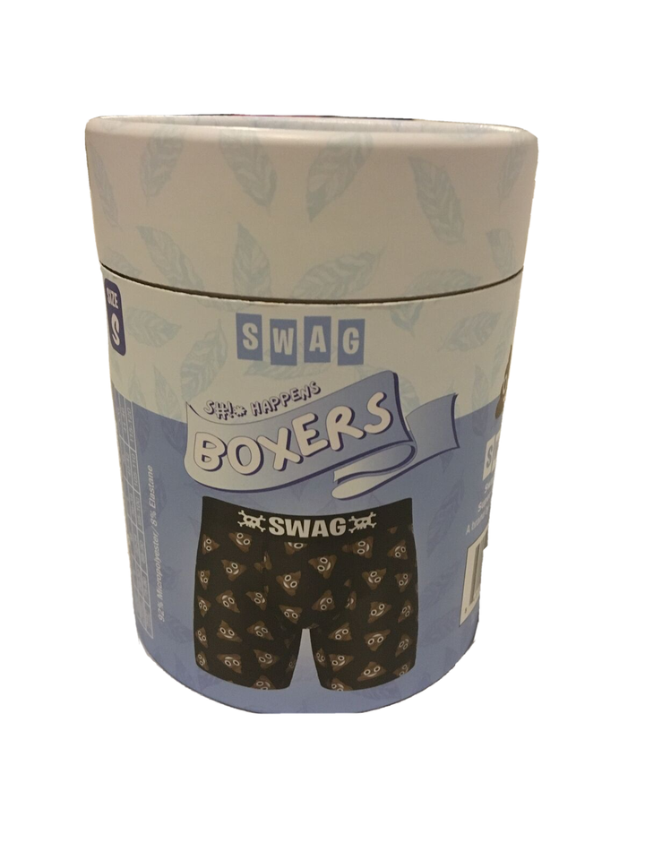 SWAG Poop Emoji Boxer Briefs in Novelty Toilet Paper Roll Box Men's ...