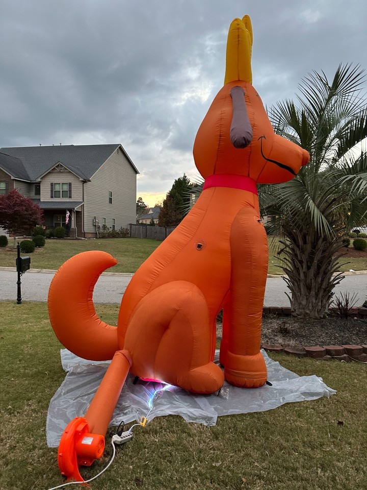 15FT Inflatable Christmas Max the Dog Xmas Holiday Decoration W/Fan and ...