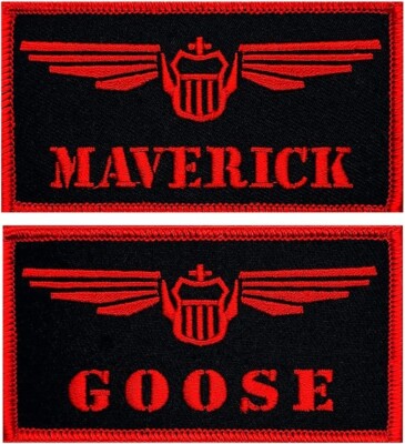 Goose Maverick Navy Fighter Weapons School Morale Patch - 2PC Bundle ...